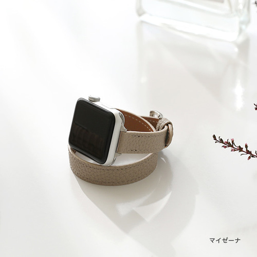 高級革 ダブルツアー 二重巻き Apple Watch バンド シュリンク 高級革 ダブルツアー 二重巻き Apple Watch バンド シュリンク