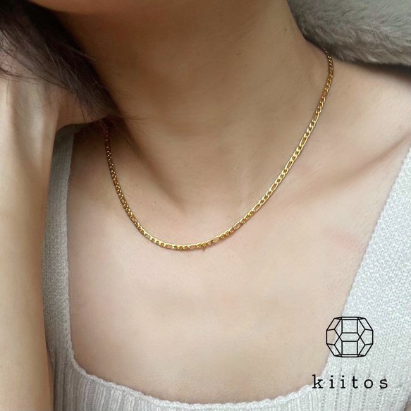 つけっぱなし！OK♪316L サージカルステンレス フィガロチェーン ネックレス kiitos 金属アレルギー対応 ネックレス・ペンダント kiitos★金属アレルギー対応アクセ 通販 ...