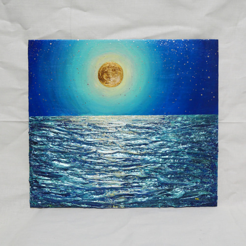 油絵 油彩 油彩画 絵 絵画【満月の海】 絵画 HR 通販 14789864 油絵 油彩 油彩画 絵 絵画【満月の海】 絵画 HR 通販 14789864