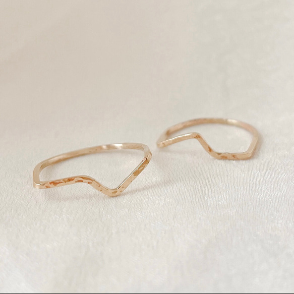 14kgf Flat wave Ring フラットウェーブリング 指輪・リング halolulu＊ 通販 14793073｜Creema(クリーマ)