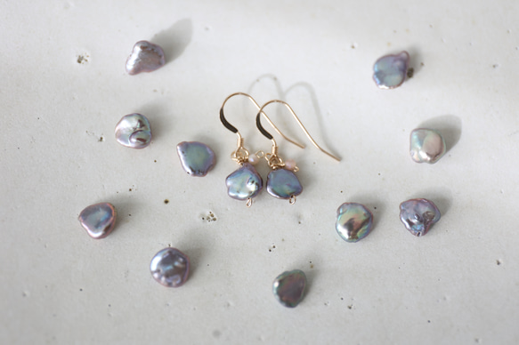 14KGF pearl pierce[kgf5071] ピアス（フック・チェーン） Shaina 通販 14794861｜Creema(クリーマ)