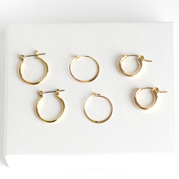 チャーム用フープピアス【金具のみです】チタンピアス/14kgfピアス ピアス（フープ） -musik-accessory 通販｜Creema(クリーマ)