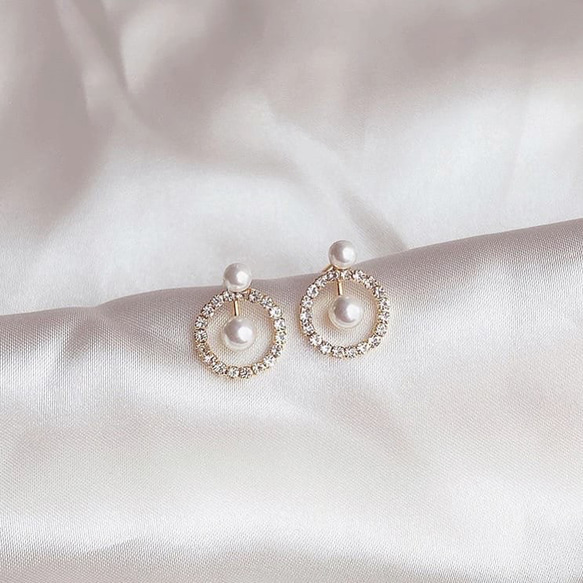 round pearl zirconia pierce s925 post ピアス（スタッド・一粒） Mirage The Label 通販 ...