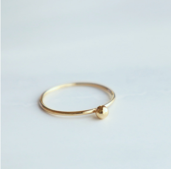 14kgf BollRing ボールデザインリング 指輪・リング halolulu＊ 通販｜Creema(クリーマ)