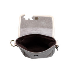 レザーポシェット グレー【puzz_U0123】 ポシェット waji labo 通販｜Creema(クリーマ) 14839727