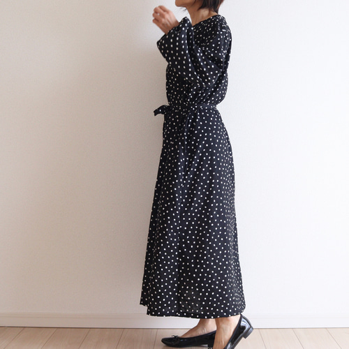 水玉ガーゼのワンピース 長袖 NO.253 ワンピース Mauve pink 水玉ガーゼのワンピース 長袖 NO.253 ワンピース Mauve pink