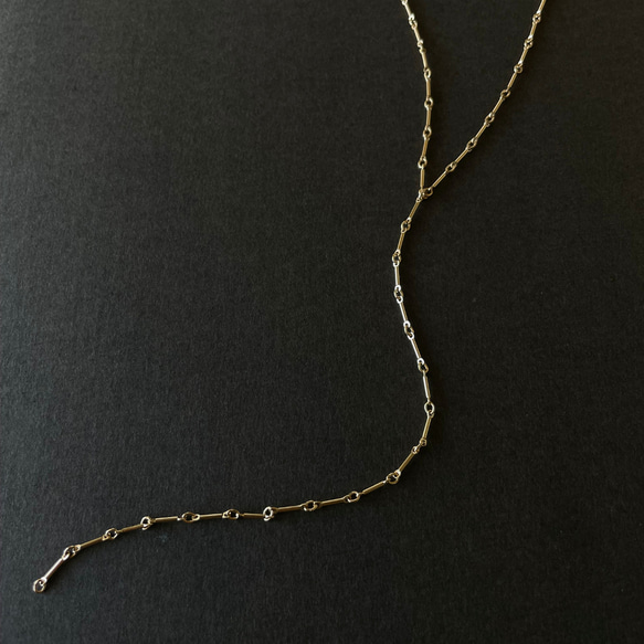 着脱かんたん♪ バーチェーンのY字ロングネックレス 14kgf 約61.5cm+15cm ネックレス・ペンダント 恋する宝石箱 Atelier Yuu* 通販 14843720｜Creema ...