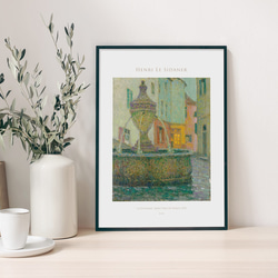 アンリ・ル・シダネル 噴水、サン・ポール・ド・ヴァンス アートポスター 風景画 名画 絵画 アートパネル AP199 絵画 BROOMIN ...