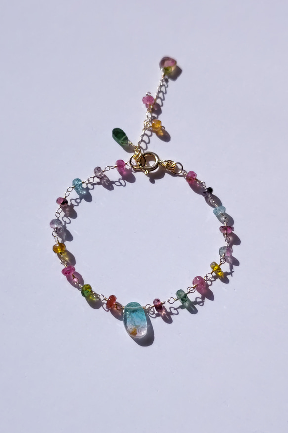 14kgf 天然石 トルマリンのブレスレット 【GSB6】 ブレスレット OB.Co 通販 14845396｜Creema(クリーマ)