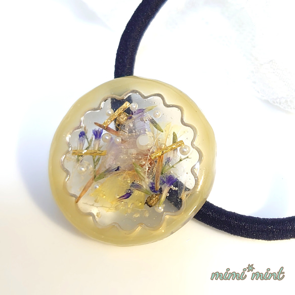 *レジン ヘアゴム* ドライフラワー HG36 ハンドメイド ヘアゴム mimi*mint 通販 14861201｜Creema(クリーマ)