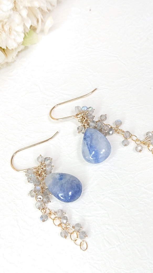 【14KGF】デュモルチェライトピアス(No.991P) ピアス（フック・チェーン） le chat libre 通販 14865733｜Creema(クリーマ)