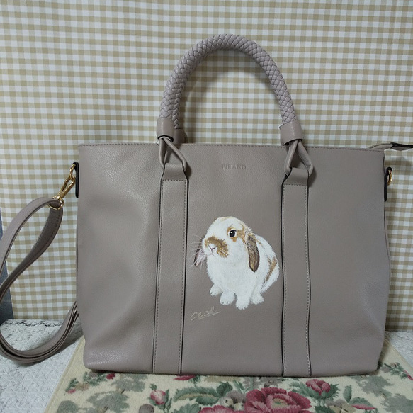 R-643 手描き うさぎのツーウェイバッグです 2wayバッグ CECIL 通販 14884612｜Creema(クリーマ)