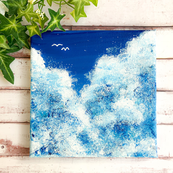 キャンバスアート＊青空＊アクリル原画＊絵画＊アート 絵画 Atelier iro asobi* 通販｜Creema(クリーマ) 14888644