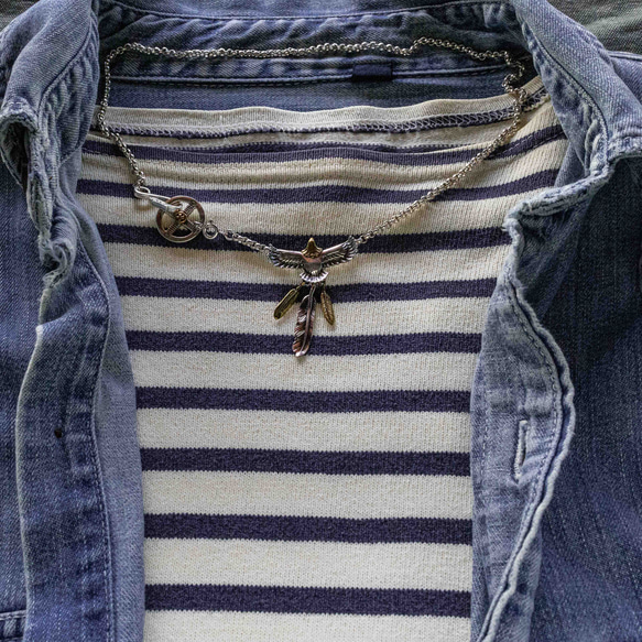 *Silver925 chain＋Medicine wheel & eagle ネックレス ネックレス・ペンダント get with it! 通販 14893615｜Creema(クリーマ)