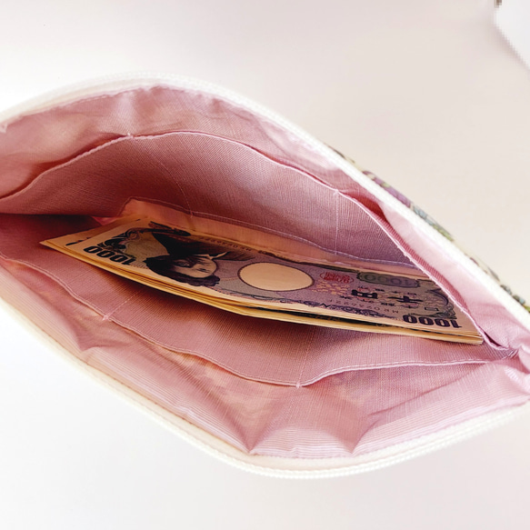 リバティ ポケット6つ A6 母子手帳ケース お薬手帳ポーチ 育児 マルチケース*LIBERTY フェリシテ ブルー ポーチ Mint ...