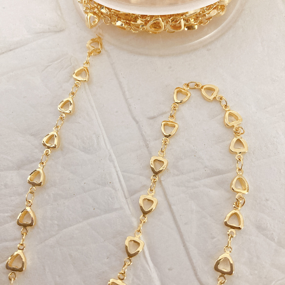 高品質 14kgf ハート型チェーン 5.8mm 60㎝ ネックレス 素材 アレルギー対応 14KGF アクセサリー素材 金具・チェーン mako.14kgf素材販売店 通販 14925022 ...