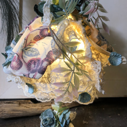 ボタニカル、アンティーク風、ランプシェード、ランプ、アイアン 多肉植物 hokka（穂香穂香）かんのじゅえり 通販 14931454｜Creema(クリーマ)