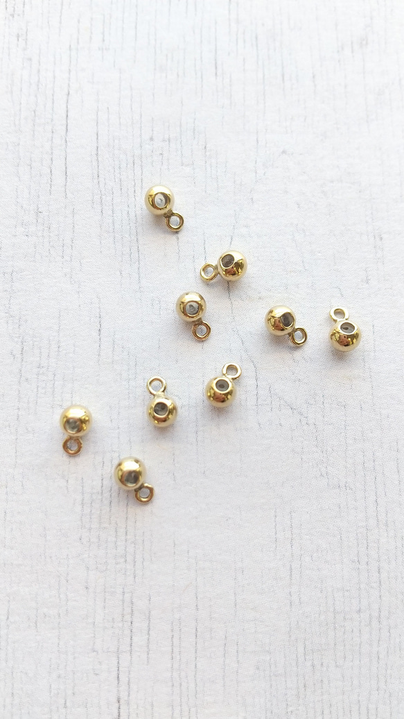【約3mm 1個 】14kgf ゴールドフィルド スライドボール 金具・チェーン ROSE 通販 14932257｜Creema(クリーマ)