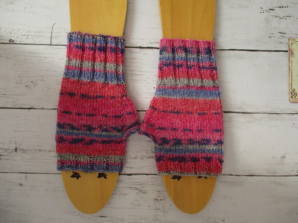 手編みハンドウォーマー 指なし Opal Comedy 9834 キャップ azulinco 通販 14935098｜Creema(クリーマ)