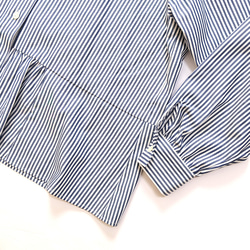 40％OFF フロントギャザー ペプラム ブラウス denicher D224098 デニシェ ストライプ 無地 ブラウス ...