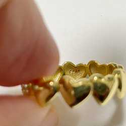 Sv925純銀製 18kgp ハート ジルコニア リング 指輪 K18仕上げ 指輪・リング cissylady_LINEクーポン 通販｜Creema(クリーマ) 14955376