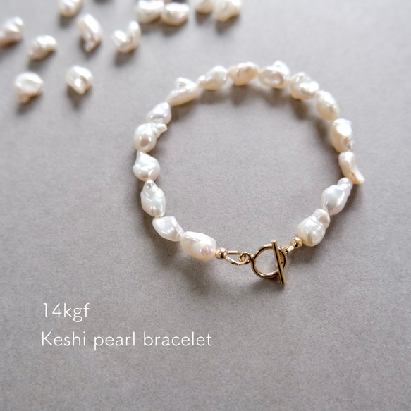 【14kgf】× 淡水真珠ケシパールのブレスレット / フォーマルにも ブレスレット KOUjewelry 通販 14963703｜Creema(クリーマ)