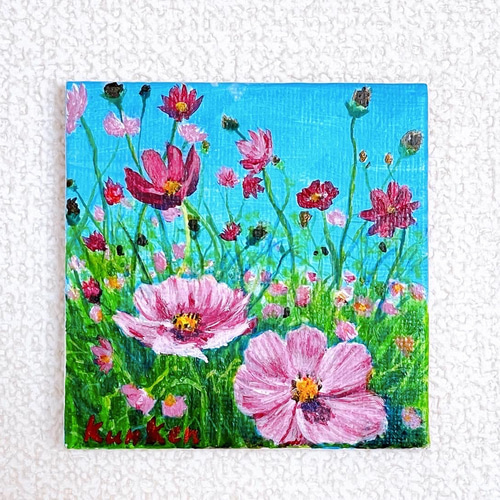 季節のお花 ミニキャンバスオーダーアート(アクリル画) 絵画 季節のお花 ミニキャンバスオーダーアート(アクリル画) 絵画