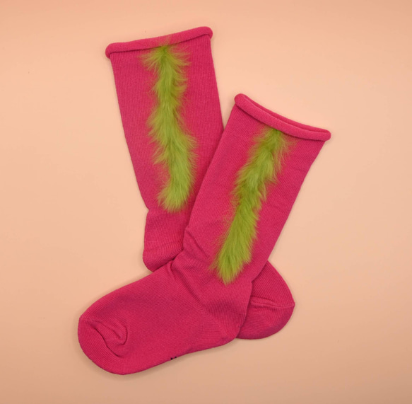 hmm baby & kids ファーソックス【PINK】 靴下 hmm (フーム） 通販 14978222｜Creema(クリーマ)