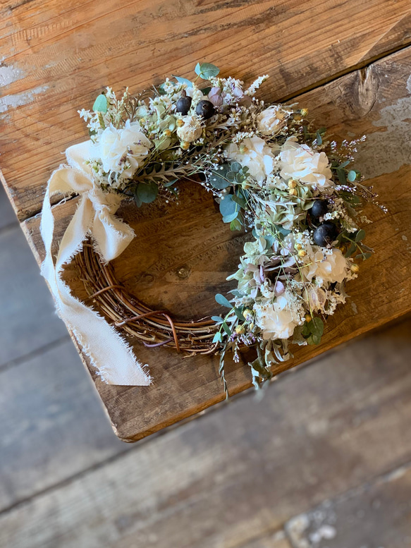 ハーフリース(White) リース tokohana 通販 14979589｜Creema(クリーマ)