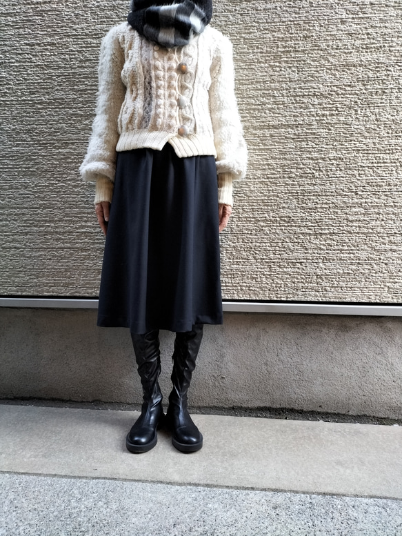 ♥イタリア製ウール100%♥『すらっと細見え♥黄金比率の膝丈スカート』【M,L,2L,3L】 フレアスカート SOPHI 通販 14986795｜Creema(クリーマ)