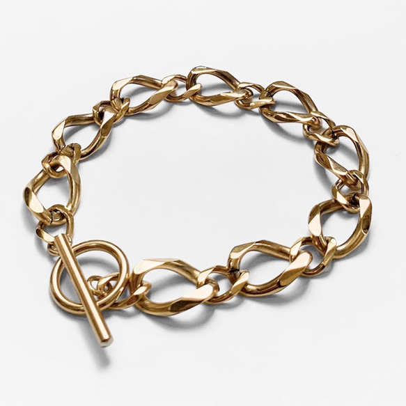 【eve】chain bracelet マンテルブレスレット コンビチェーン 11mm ゴールドコンビ ブレスレット eve 通販 14988621｜Creema(クリーマ)