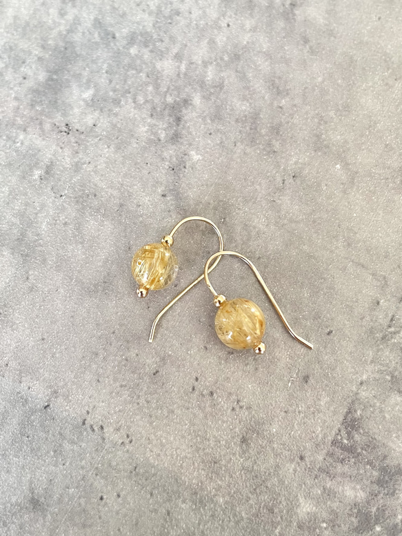 AAAルチルクォーツフックピアス14kgf ピアス（フック・チェーン） marjoram 通販｜Creema(クリーマ) 14999566