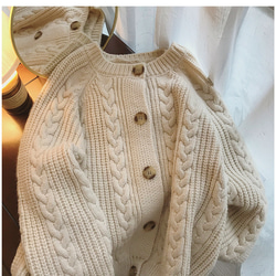 【3色】前開きニットセーター、カーディガン、ジャケット、レディース、ニットセーター、防寒対策、春/秋/冬 ニット・セーター Tomoye 通販 ...