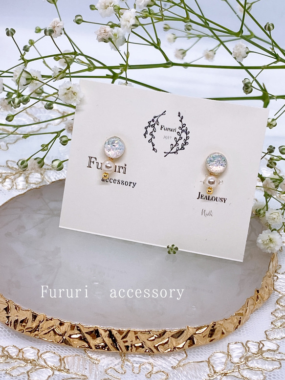 京都オパールとチェコパール 2wayピアス/イヤリング ゴールド314 ピアス（スタッド・一粒） Fururi 通販｜Creema(クリーマ ...