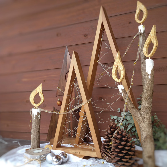 【★クリスマスツリーをtreeで♪★】イルミネーション。H500。 本棚・絵本棚・マガジンラック 星の木工房 hoshinoki 通販 ...