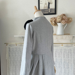 ♦️Sale♦️ウールのロングワンピース『軽くて暖かいライトグレーの洗えるウール！ボトルネック・タックスカート』 ワンピース Mrs ...