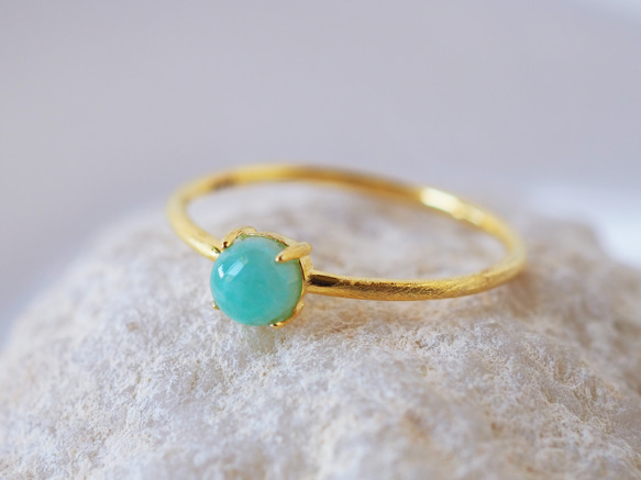 華奢見え♡アマゾナイトリング 指輪・リング Boite de maco 通販 15042969｜Creema(クリーマ)