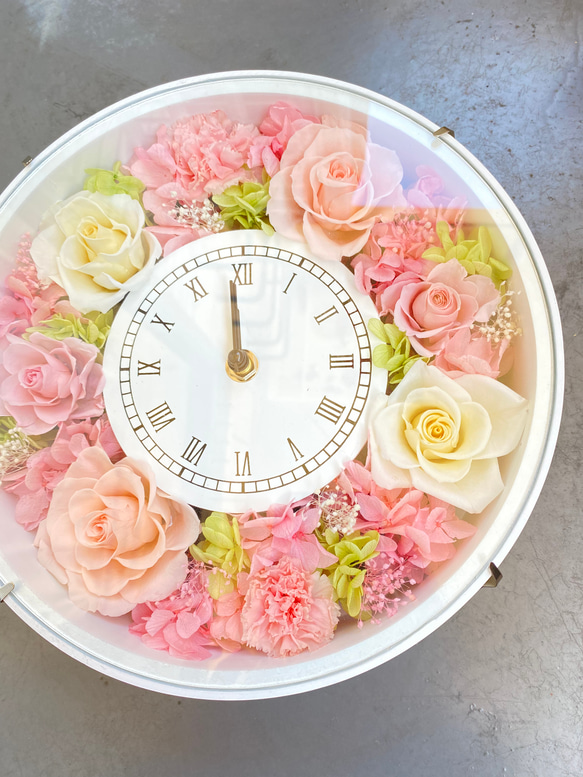 flowe clock 〜花時計〜 掛け時計・置き時計 Fleur..chihiro 通販｜Creema(クリーマ) 15045287