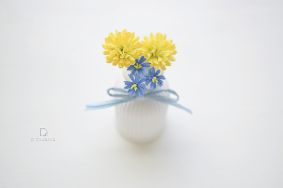 【再販16】アロマストーン*きいろシロツメと空いろ小花 ディフューザー・アロマポット D ohana 通販 15050964｜Creema(クリーマ)