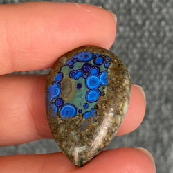 ♢売約済み♢始まりの青アズライト&キュープライト・マトリクス マクラメネックレス 天然石 天然色 ネックレス・ペンダント HaRuKy（はるき ...