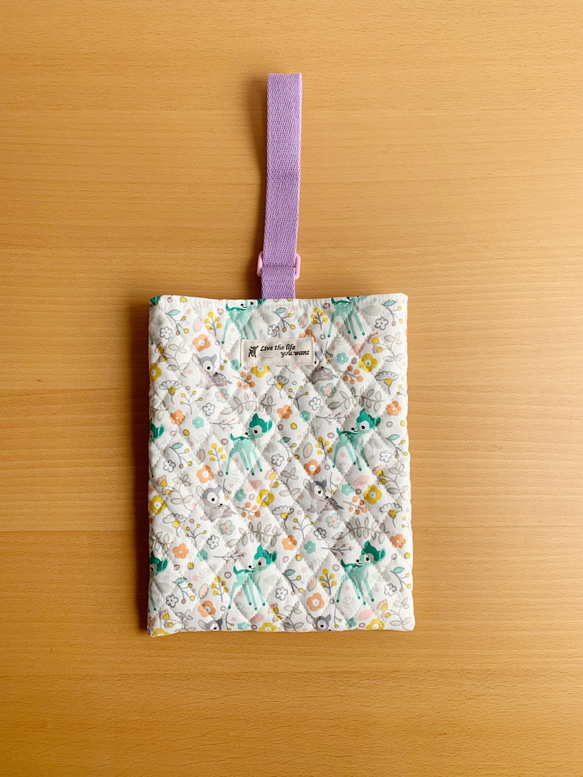上履き入れ バンビ （持ち手：パープル） 上履き袋 園児サイズ 上履き袋 03handmade 通販 15077858｜Creema(クリーマ)