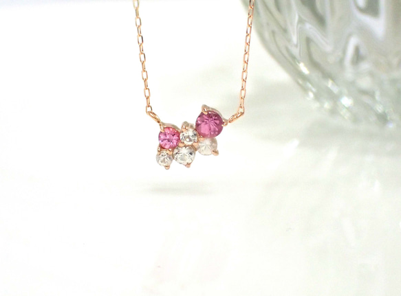 K18PG グラデーションピンクサファイアネックレス ネックレス・ペンダント ジュエリー工房Carat 通販 15084848｜Creema(クリーマ)