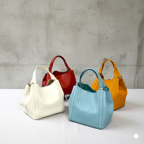 MahL+81 BucketBag 本革 ハンドバッグ バケットバッグ 巾着型 バケツ