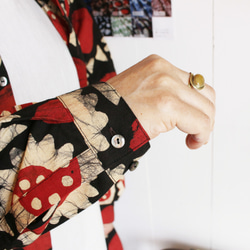 ろうけつ染 ずっとずっとのロングシャツ（藍墨茶ADWERA） ワンピース AFRICL 通販 15089757｜Creema(クリーマ)