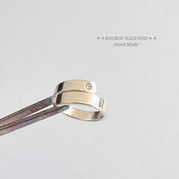 選べる♪一粒天然石のRASEN RING シルバー950リング 1号から制作可能♪ 受注制作・刻印無料 指輪・リング（メンズ） KOUBOU ...