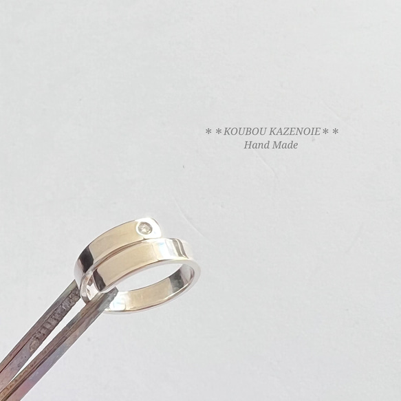 選べる♪一粒天然石のRASEN RING シルバー950リング 1号から制作可能♪ 受注制作・刻印無料 指輪・リング（メンズ） KOUBOU ...