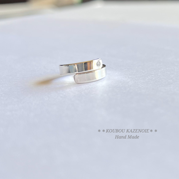 選べる♪一粒天然石のRASEN RING シルバー950リング 1号から制作可能♪ 受注制作・刻印無料 指輪・リング（メンズ） KOUBOU ...