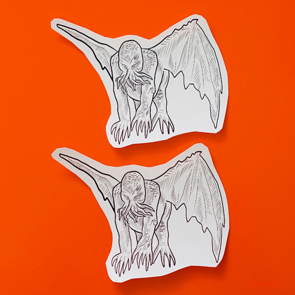 シールタイプステッカー クトゥルフ（2枚セット） シール・ステッカー puikko 通販｜Creema(クリーマ) 15102236