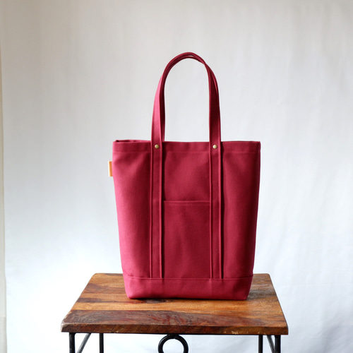 A4縦型トート<ワイン> 倉敷帆布 トートバッグ myu.handwork 通販 A4縦型トート<ワイン> 倉敷帆布 トートバッグ myu.handwork 通販