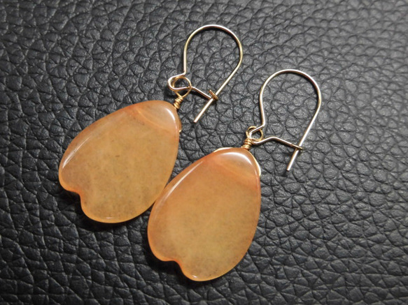 【SALE】【14KGF】ハート形アゲートの可愛いピアス D9￥790→￥500 ピアス（その他） KAZEYA－かぜやー 通販｜Creema(クリーマ) 15113269